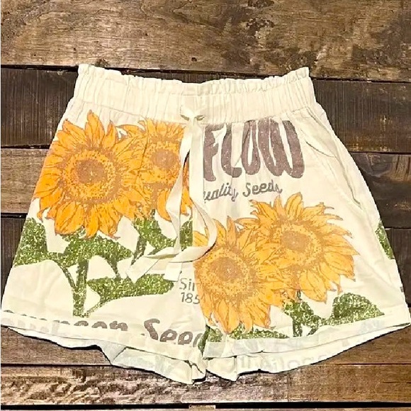 Jaded Gypsy | Shorts | Local Fair Sunflower Shorts Jaded Gypsy | Poshmark